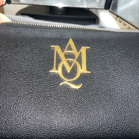 Alexander McQueen | Bags | Alexander Mcqueen Black Amq Logo Continental ...